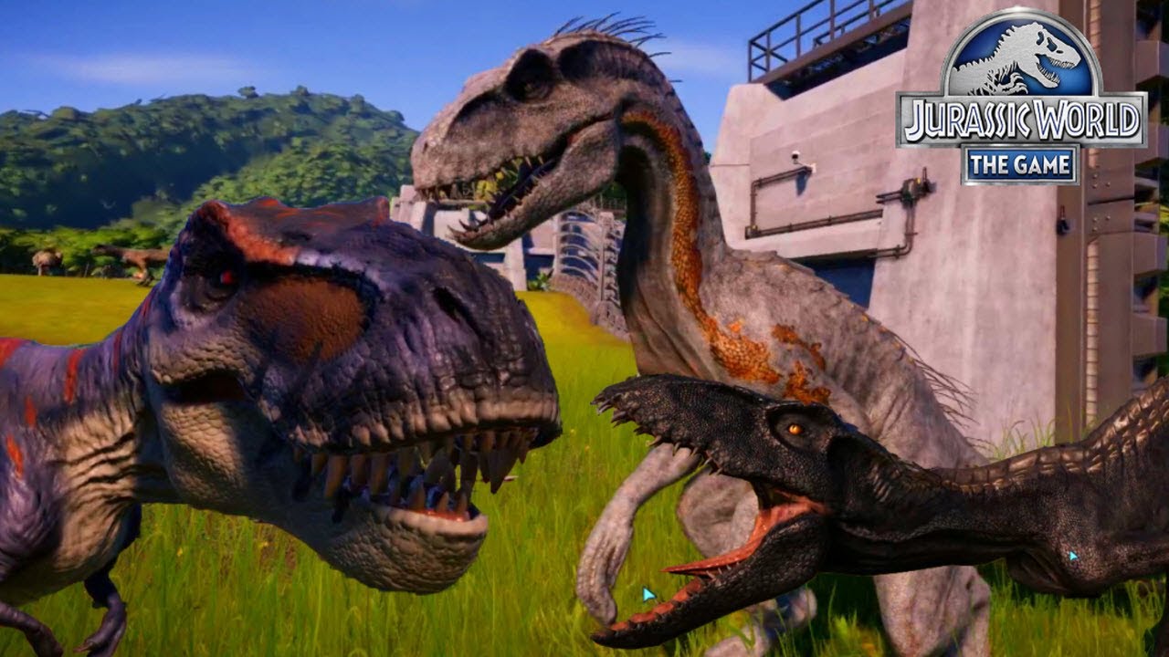CRUSHER THE ALMIGHTY T-REX AND NEW INDORAPTOR SKINS!!! | JURASSIC WORLD ...