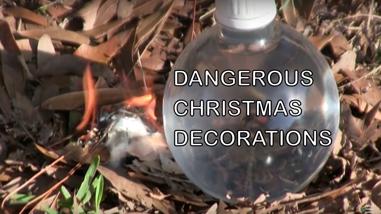 Dangerous Christmas Decorations Globe Fire Water Bottle Solar Fire ...