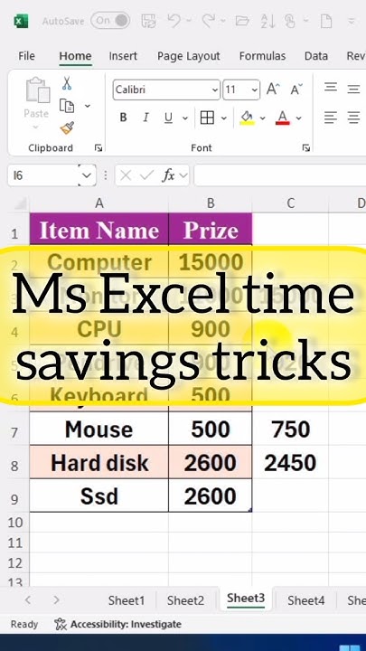 Ms Excel time saving tricks 2025 #excel #excelinterview #shorts25 #shorts #shortsfeed - YouTube