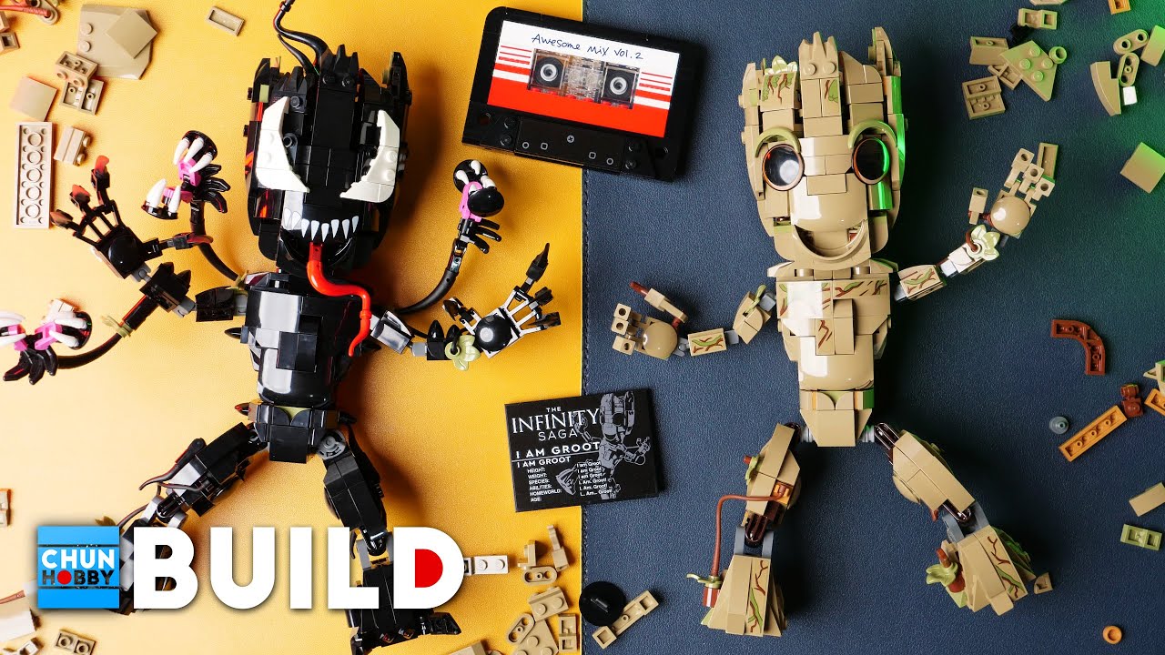 LEGO Speed Build! Venomized Groot vs I am Groot | LEGO Marvel 2023 ...