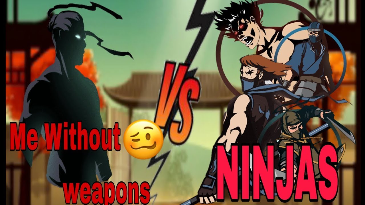 Me without weapons vs deadly ninjas |Shadow fight 2||Oppo A17 | - YouTube