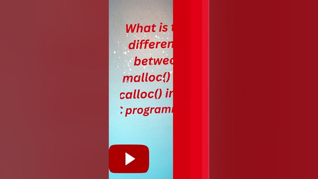 malloc and calloc in the C programming // C programming // Interview questions - YouTube