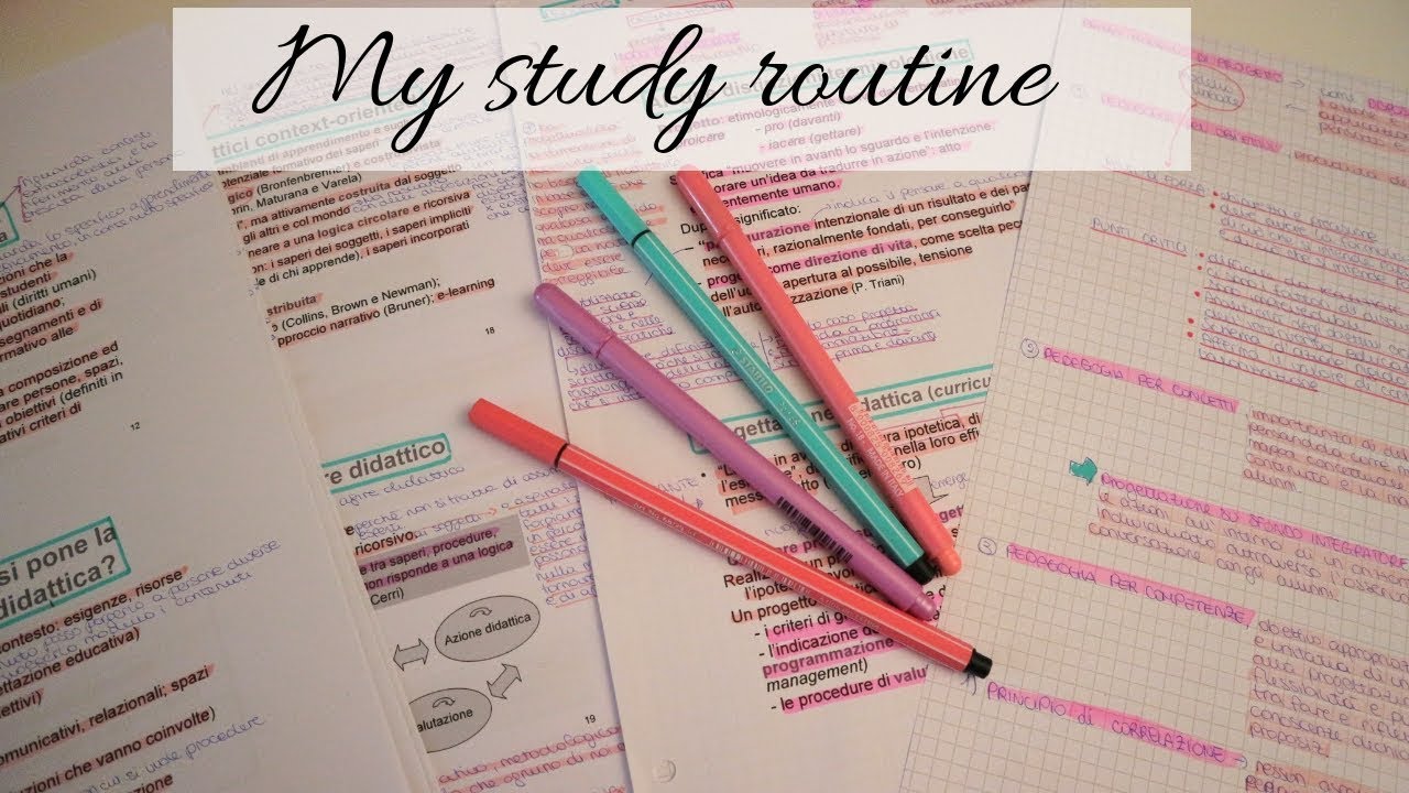 My study routine - Gli esami si avvicinano! - YouTube