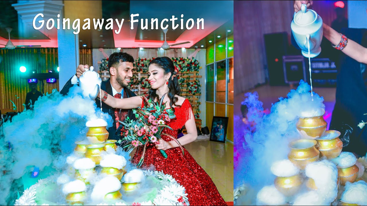 Sri Lankan traditional wedding, milk fountain - Going away Function ...