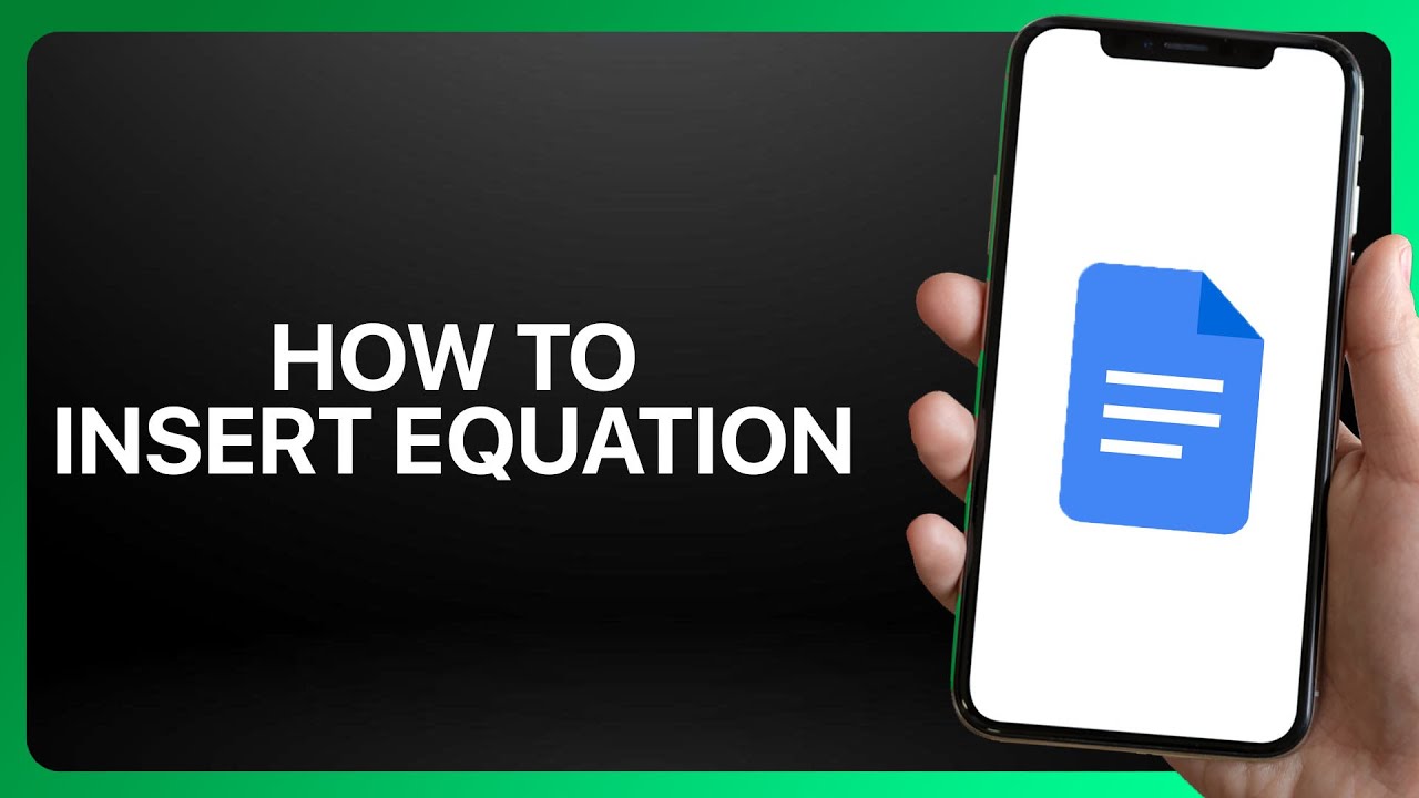 How To Insert Equation In Google Docs ! Tutorial - YouTube