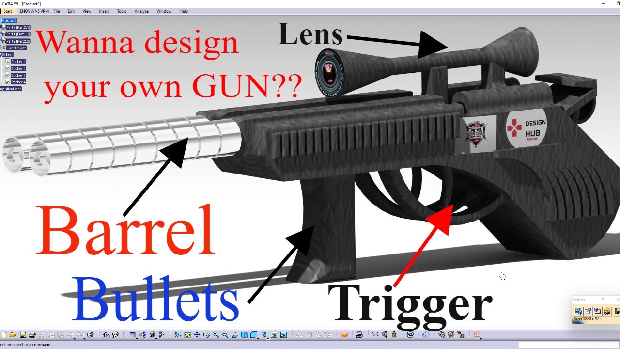 gun design ideas #designhubtutorials #learn #designskills #softskills # ...