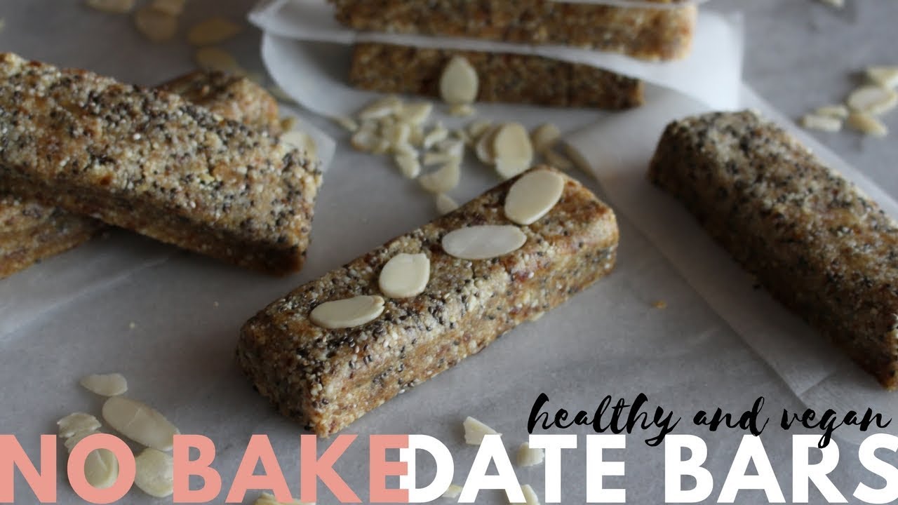 NO BAKE HEALTHY DATE BARS RECIPE - RECETTE BARRES DE DATTE SANTÉ (VEGAN ...