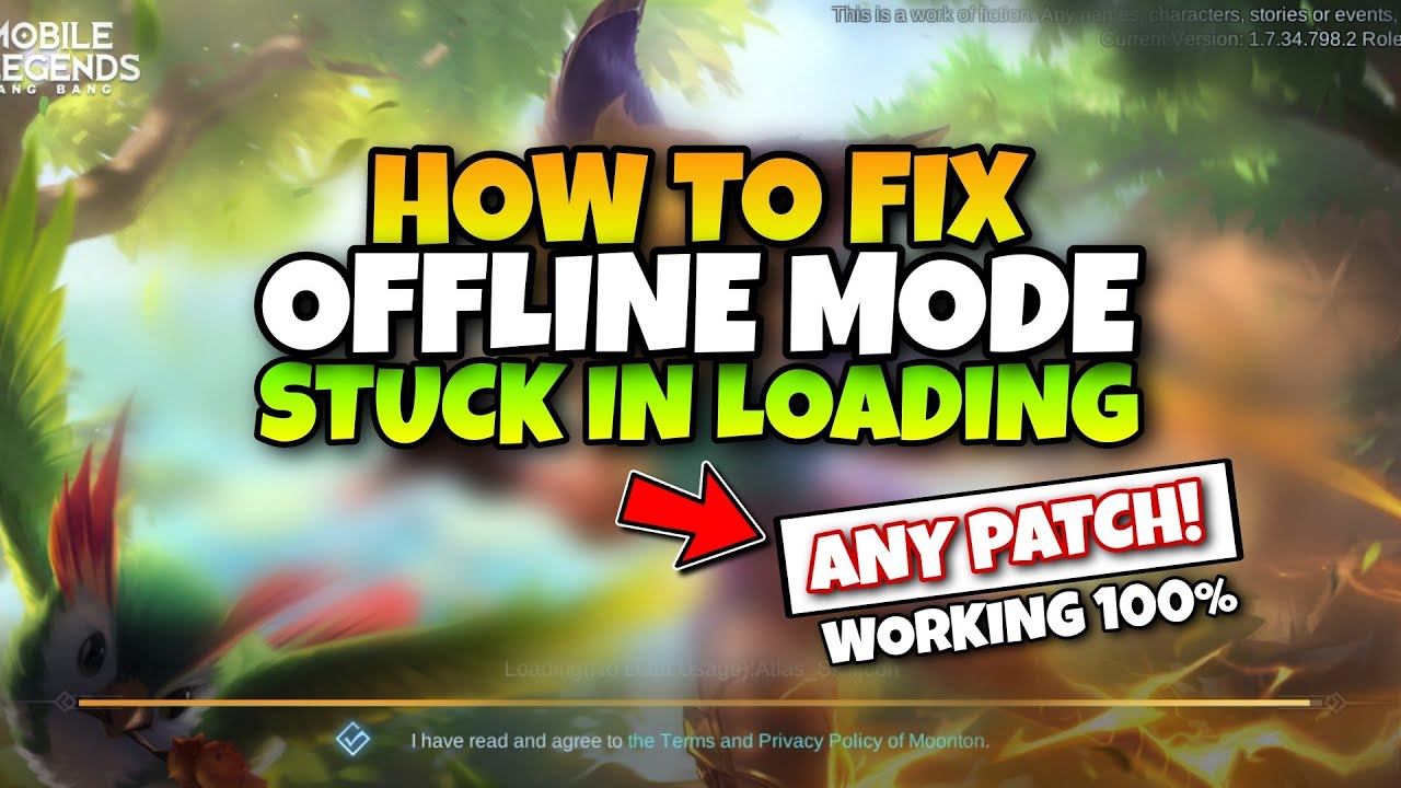 HOW TO FIX OFFLINE MODE STUCK IN LOADING SCREEN ON MOBILE LEGENDS | ANY ...
