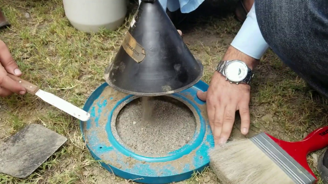 Field Density Test of Soil by Sand Replacement Method. - YouTube