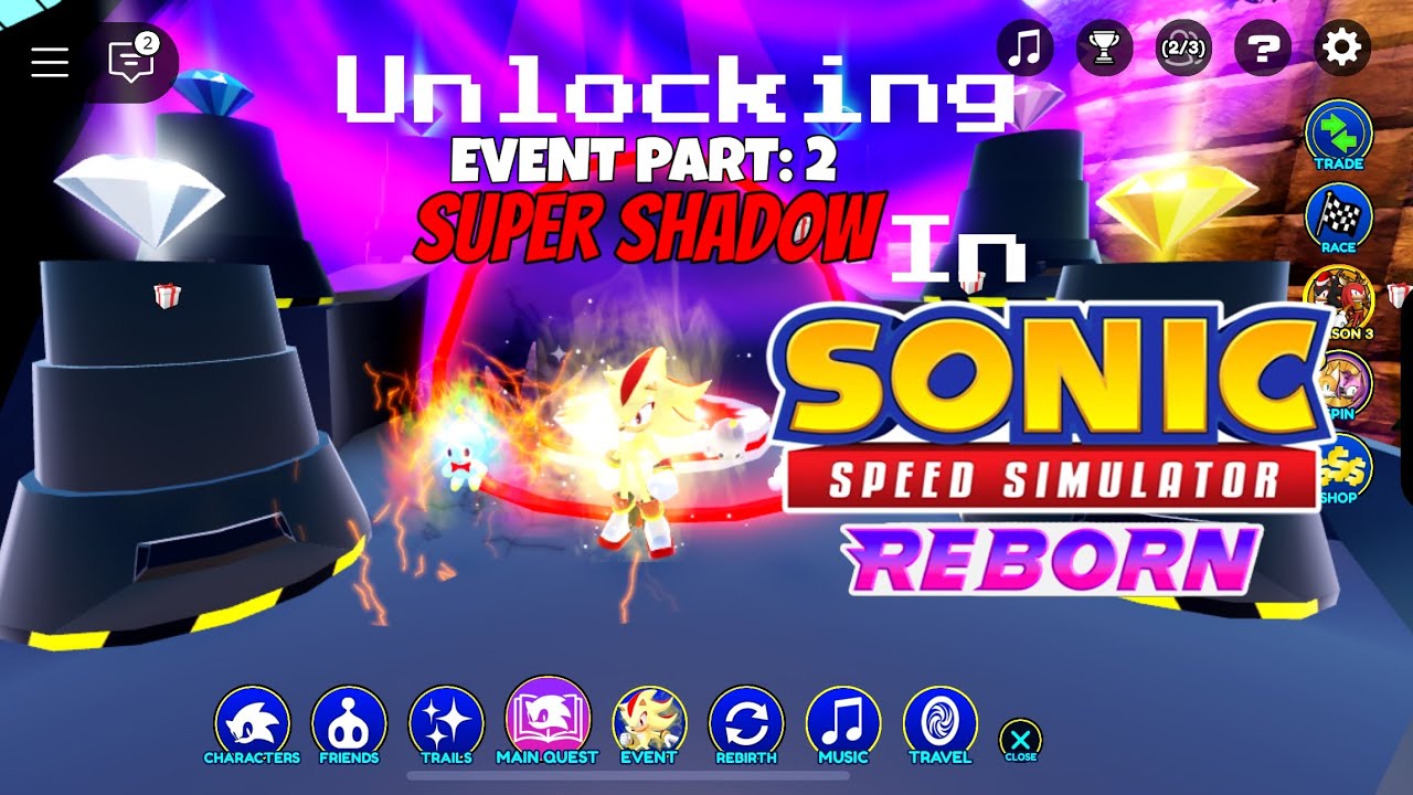 Unlocking, super shadow in sonic speed simulator - YouTube