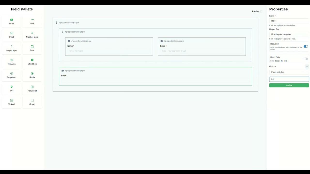 JSON Form Builder Demo - YouTube