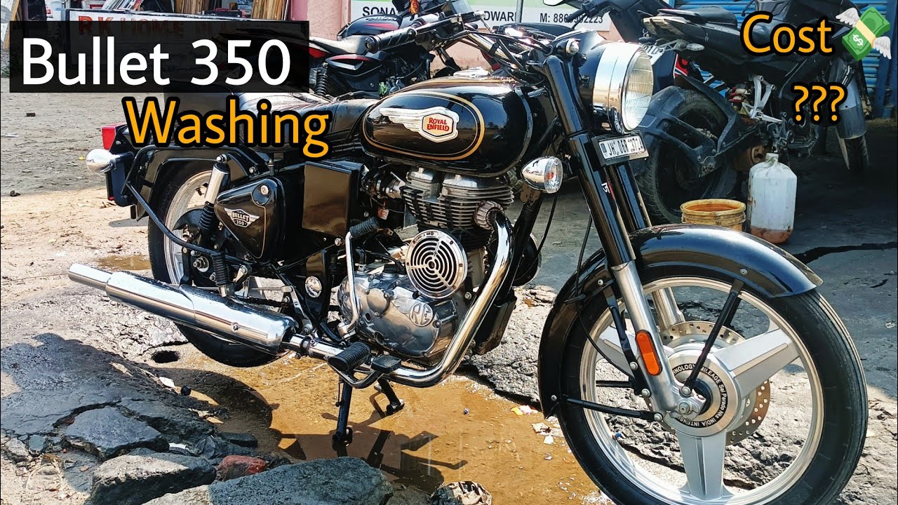 Bullet 350 Washing in ₹30 /- Only 😉 || Detailing || STANDARD BS6 - YouTube