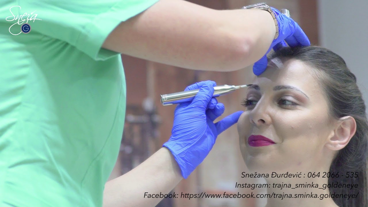 Mikropigmentacija obrva, Trajna sminka - YouTube