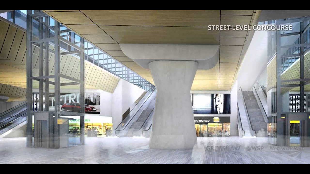 London Bridge Station preview: street level concourse - YouTube