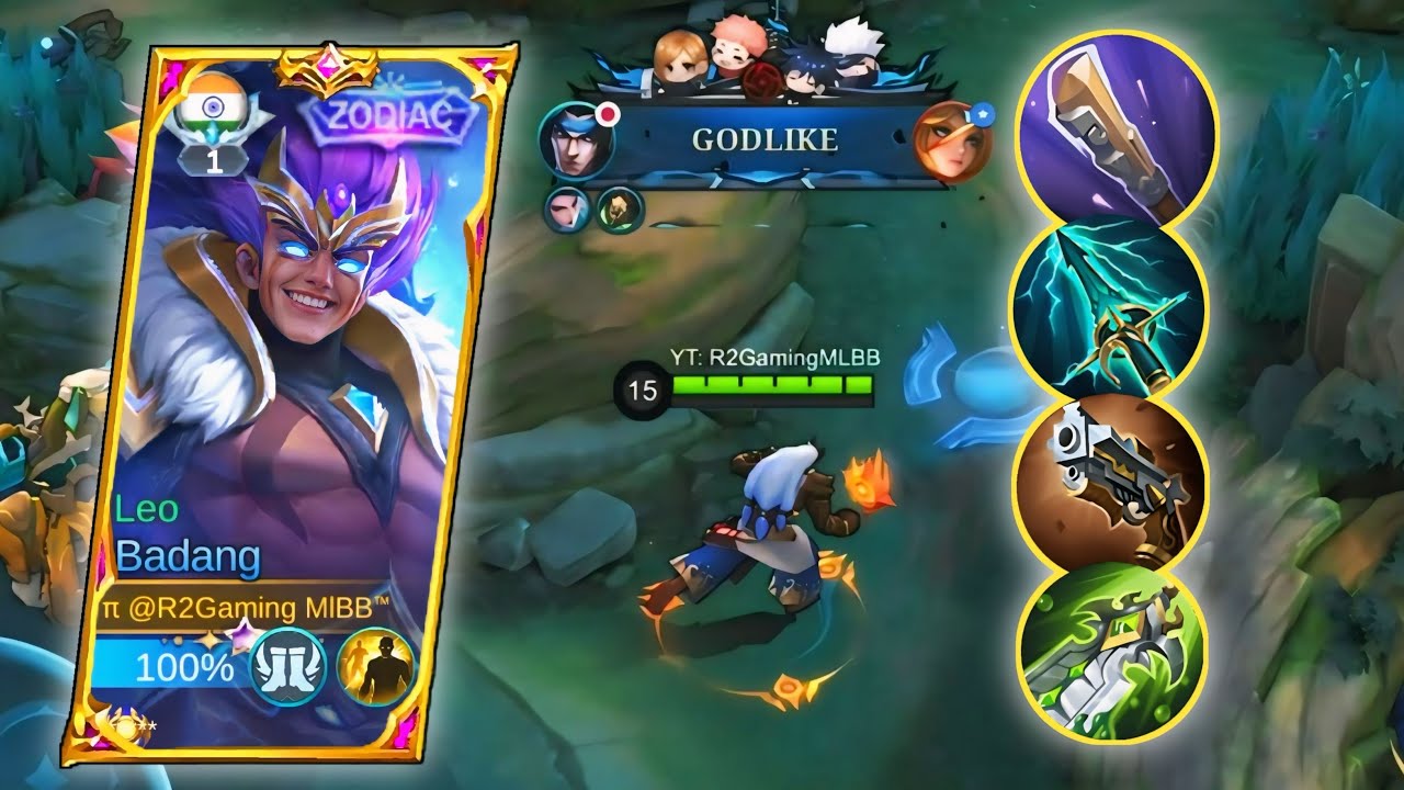 Badang build,emblem,gameplay and rotation🔥 Badang best build 2025 🔥 ...