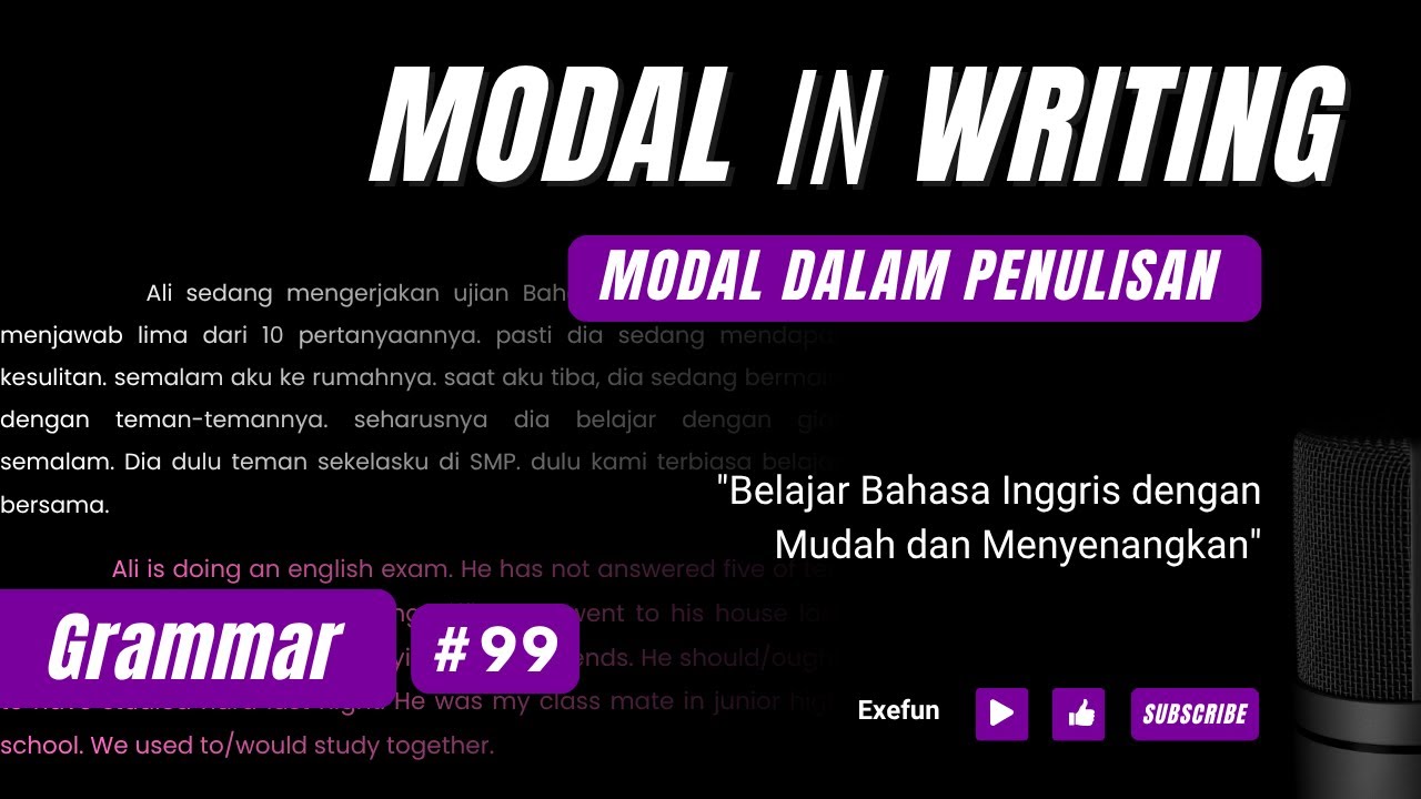 MODAL in WRITING – MODAL DALAM PENULISAN – Penjelasan #exefun - YouTube