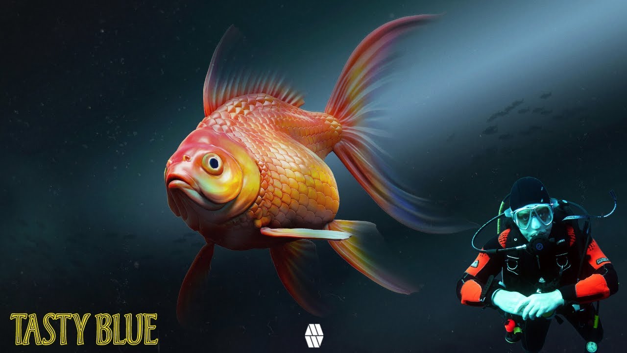 Goldfish this time with divers | Tasty Blue Gameplay - YouTube