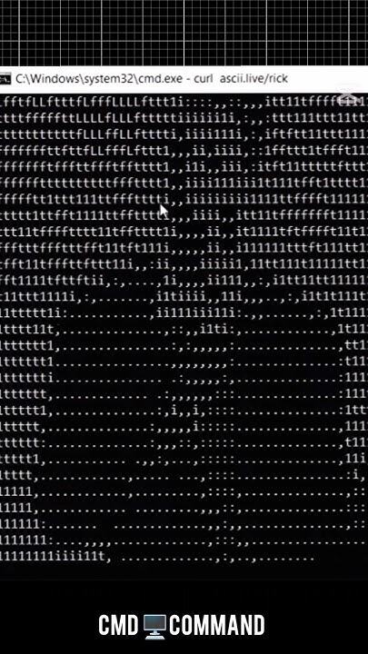 CMD Command For Programmer | curl ascii.live/rick #cmd #texture - YouTube
