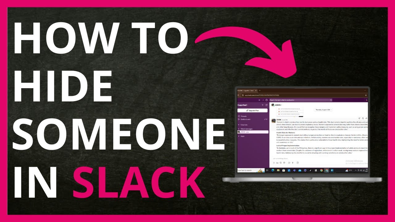 How To Hide Someone in Slack in 2024 - YouTube