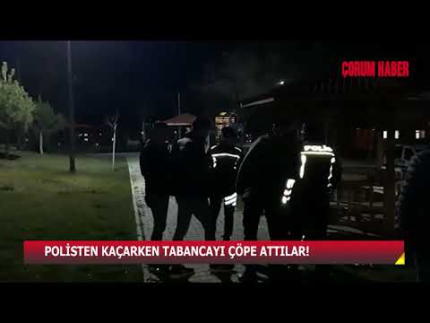POLİSTEN KAÇARKEN TABANCAYI ÇÖPE ATTILAR!