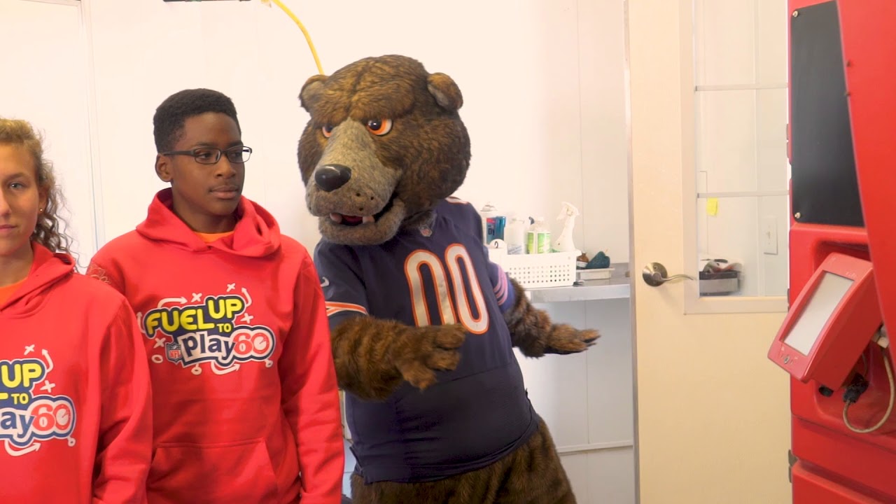 Staley Da Bear Brings Football to The Farm - YouTube