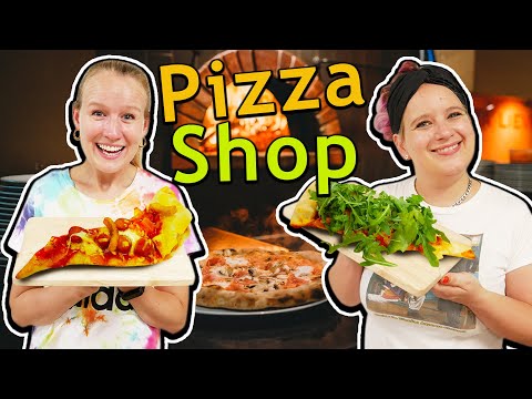 UNSER PIZZA SHOP mit leckeren XXL PIZZASTÜCKEN Pizza Bäckerinnen Eva & Kathi liefern bis ins Studio