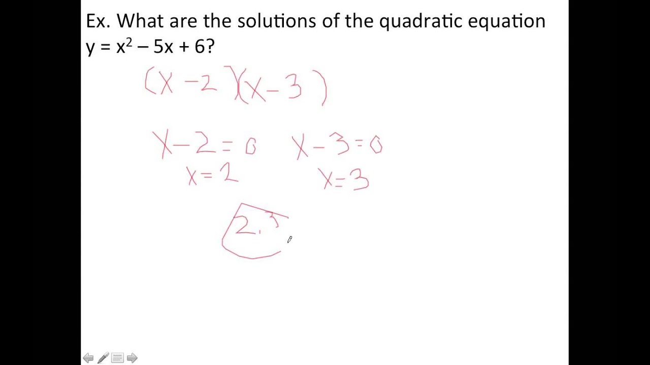 4.5 Quadratic Equations - YouTube