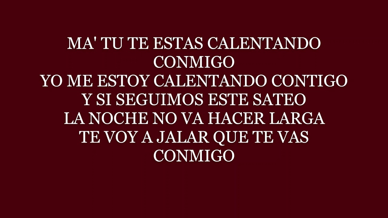 tu te estas calentando don omar LETRA - YouTube