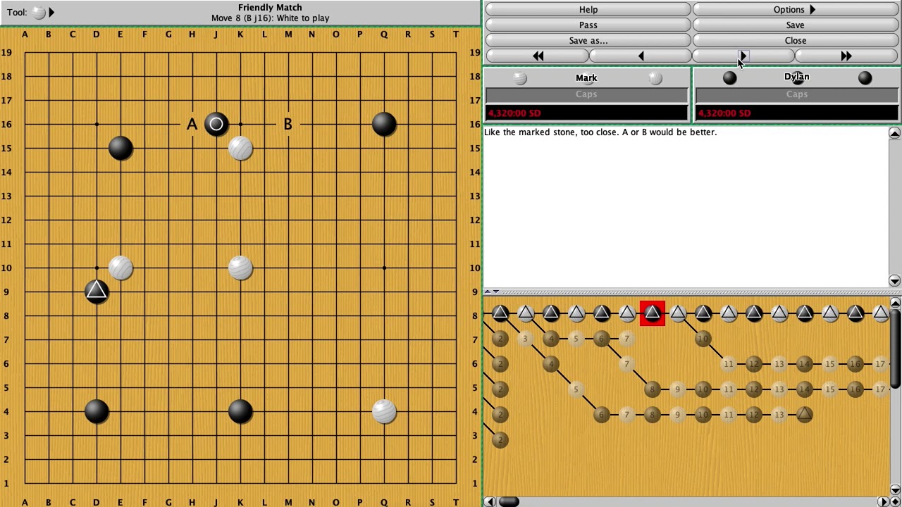 Go Game Review 1: Mark vs Dylan - YouTube