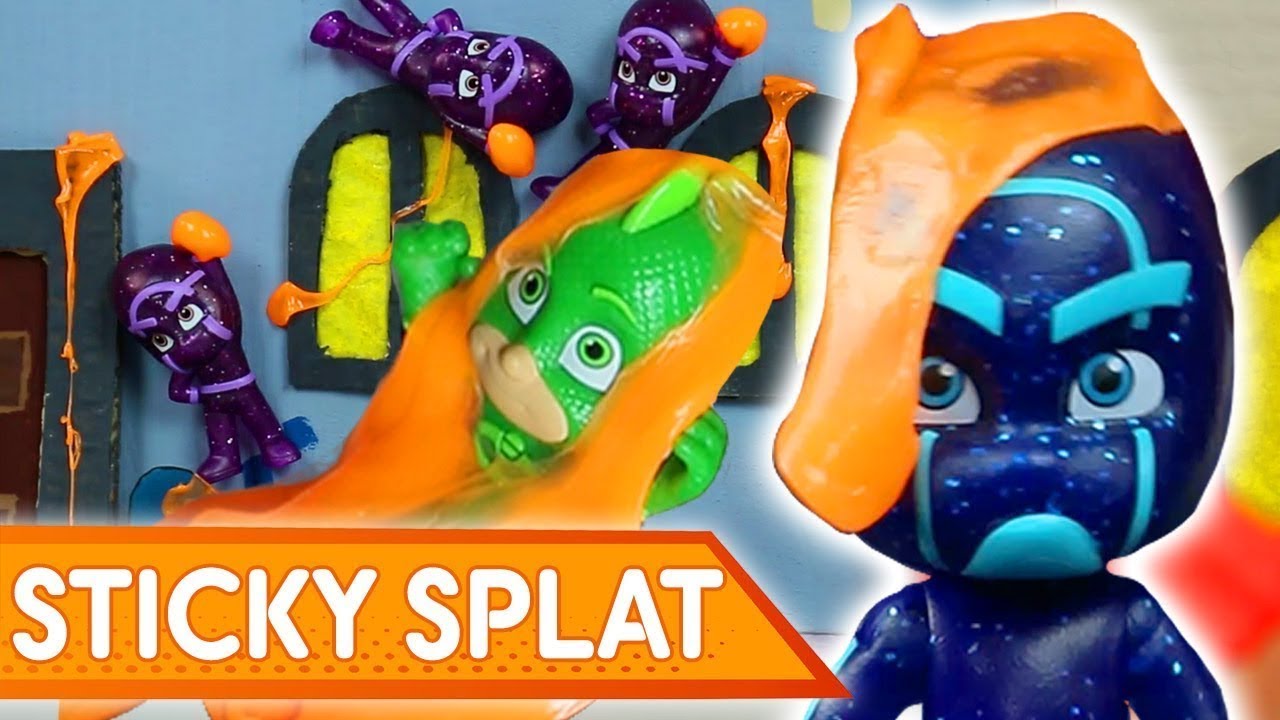 Play with PJ Masks | The Whole City is Sticky Splatted! | PJ Masks Toys ...