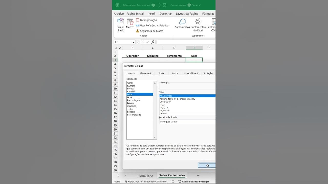 Macro para salvar dados em uma base - YouTube