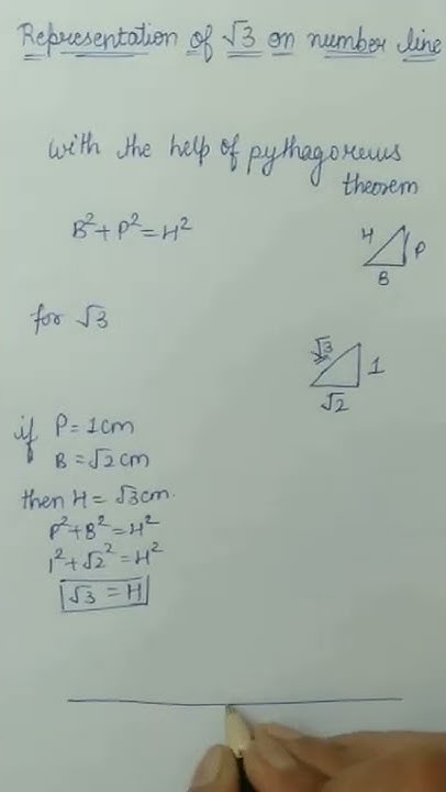 How to represent root 3 on number line #shorts - YouTube