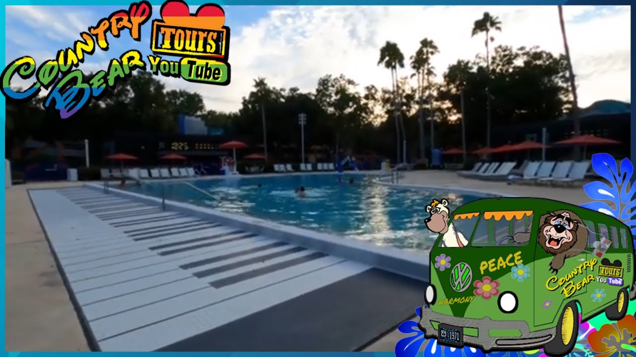 Piano Pool - Reopened - 4K - Located At Disney's All Star Music Resort ...