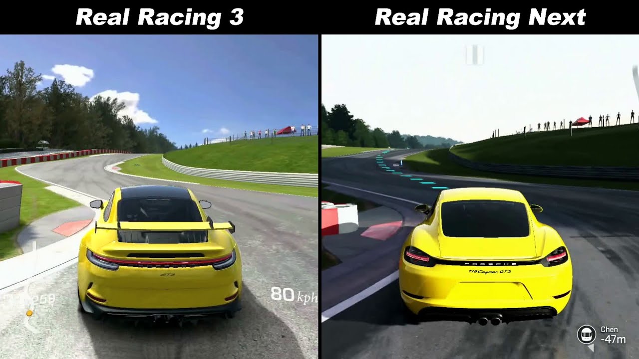 Real Racing 3 vs Real Racing Next @ Lime Rock Park - YouTube