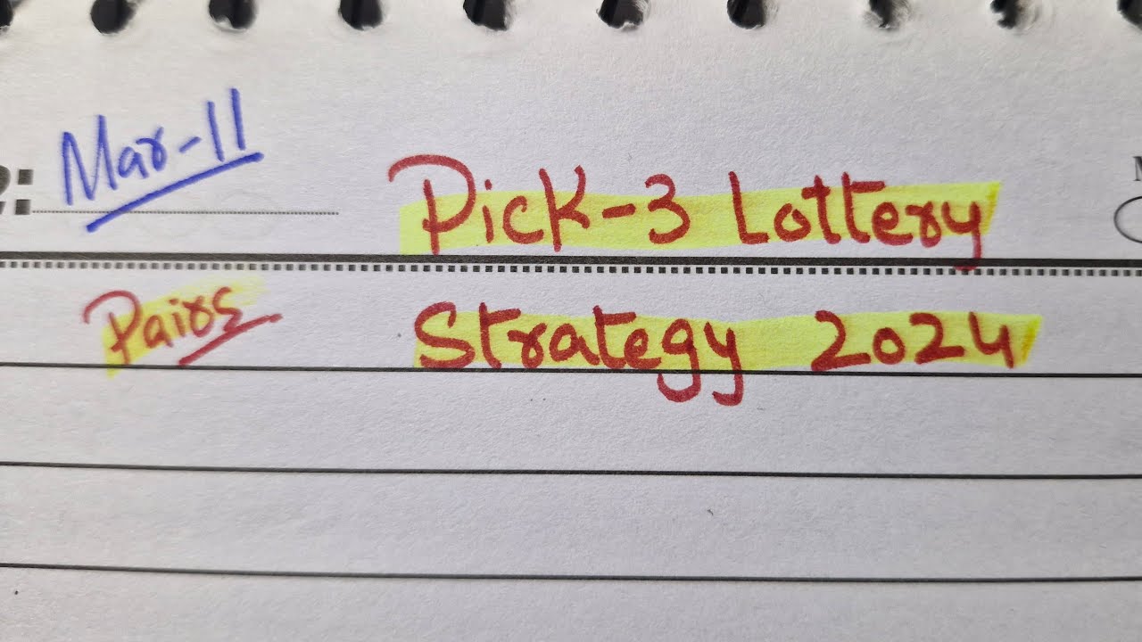 Pick 3 Lottery Strategy 2024 all states - YouTube