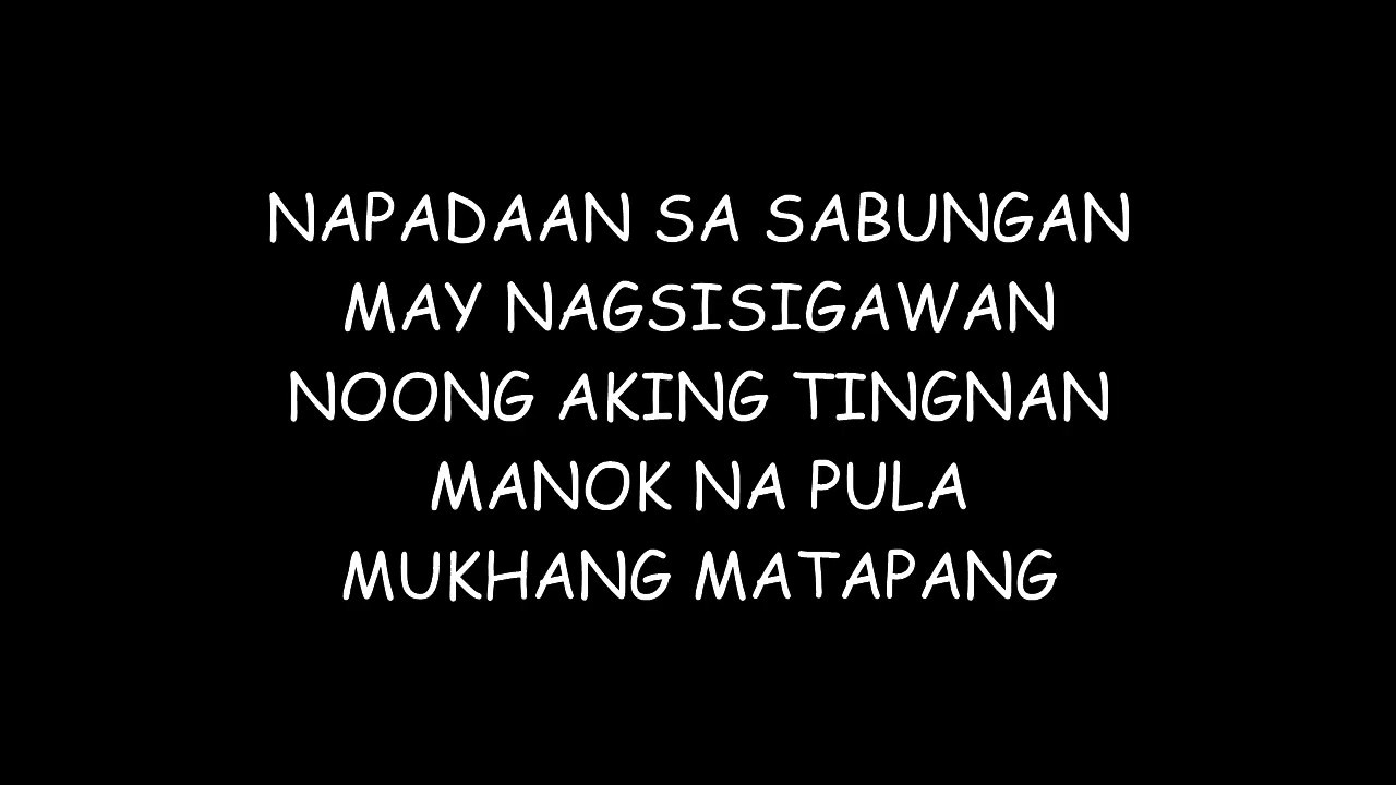 Manok na Pula by Vic Desucatan Lyrics - YouTube