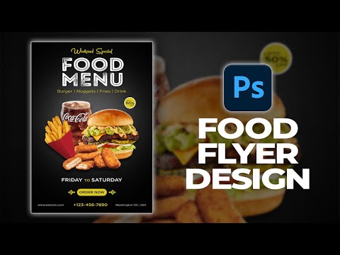 Design Fast Food Flyer in Adobe Photoshop - Restaurant Flyer Design ...