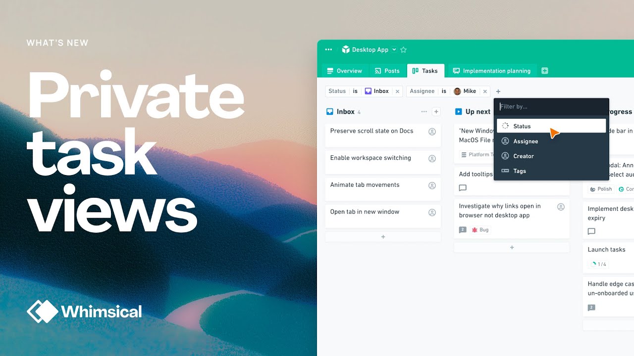 Private task views in Projects - YouTube