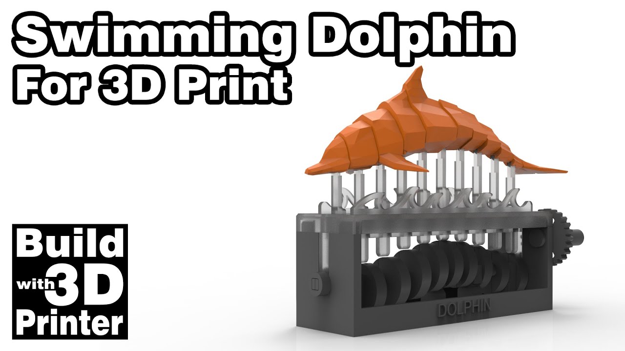 Swimming Dolphin for 3D Print - YouTube