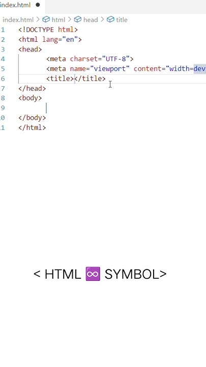 HTML ♾️ SYMBOL(HTML DAY 13 / 100) - YouTube