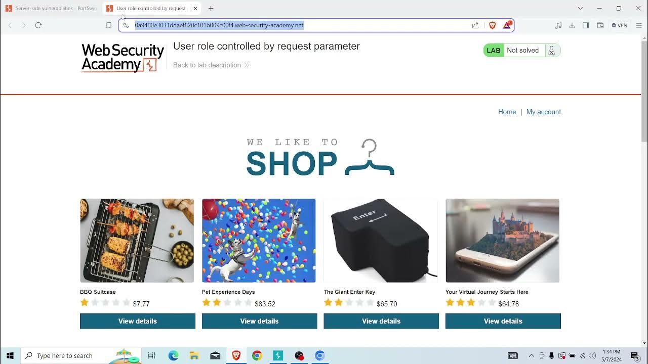 Lab: User role controlled by request parameter - YouTube