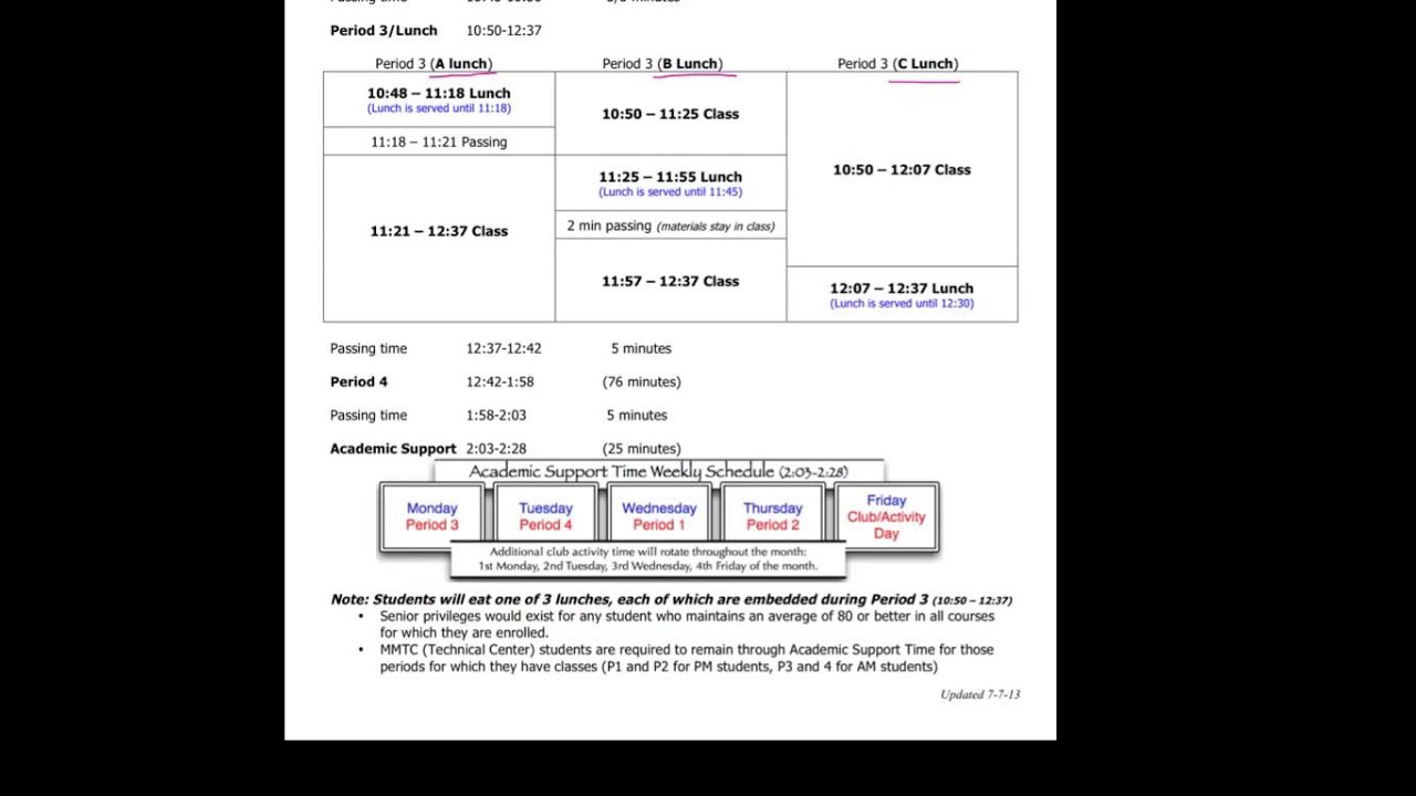 2013-14 MHS Bell Schedule - YouTube