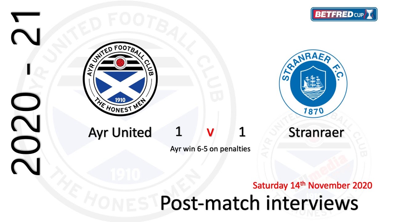 201114 Stranraer Post Match - YouTube