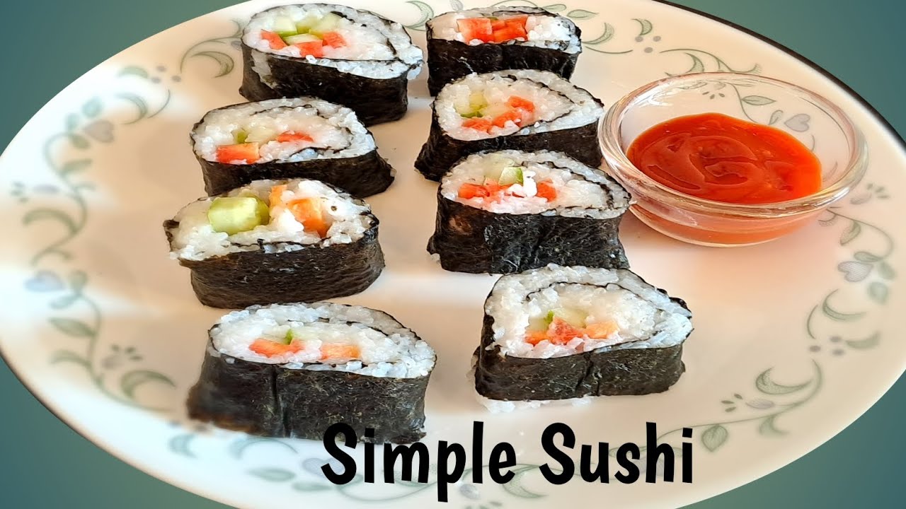 Home Made Sushi Roll!! Sushi Recipe!!Easy Sushi Recipe!! - YouTube