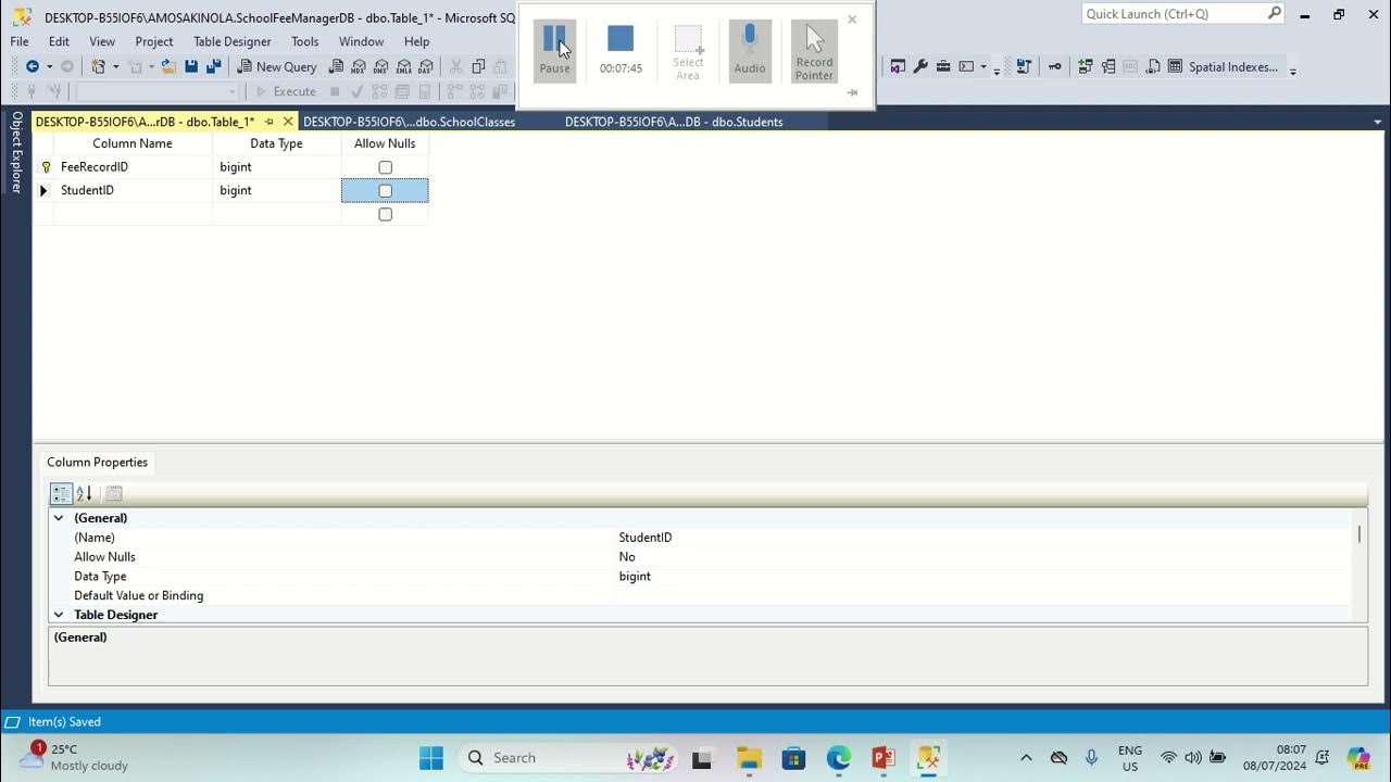 SCHOOL FEE MANAGEMENT SYSTEM (LESSON ONE): DATABASE DESIGN - YouTube