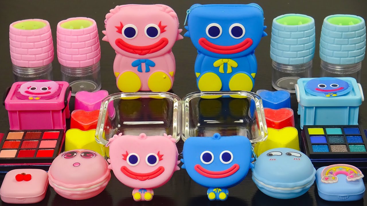 ASMR WUGGY HUGGY POPPY PLAYTIME Slime⭐️Mixing Makeup,Eyeshadow,Shiny ...