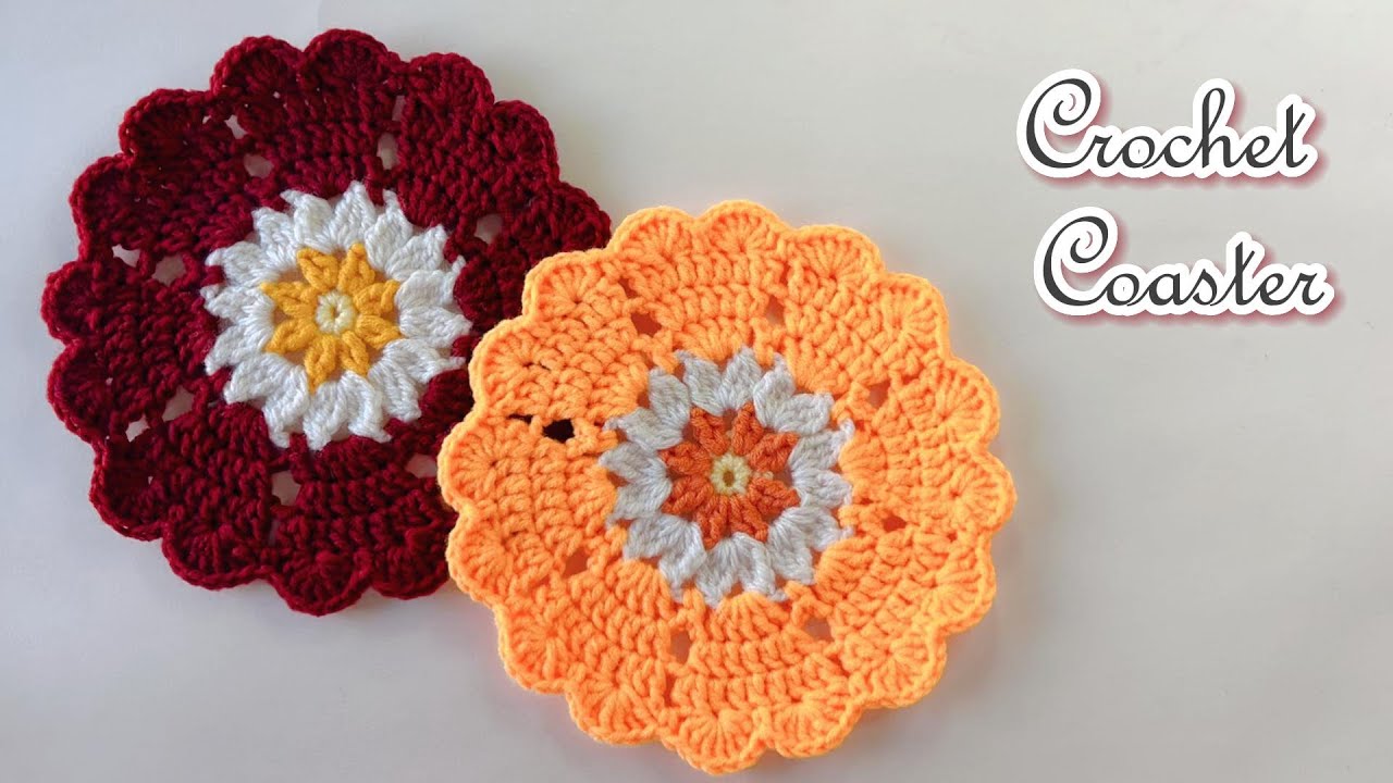 Crochet Coaster | Easy Pattern | Step by Step Tutorial - YouTube
