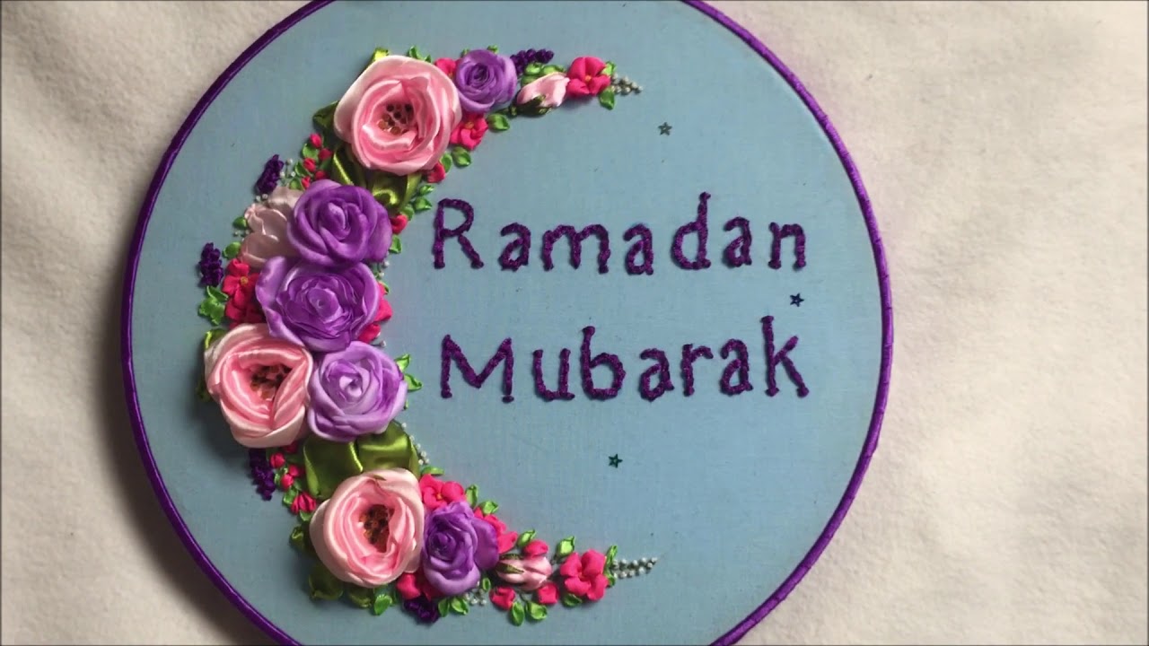 Amany Ribbon Art 132 رمضان مبارك Ramadan Mubarak - YouTube