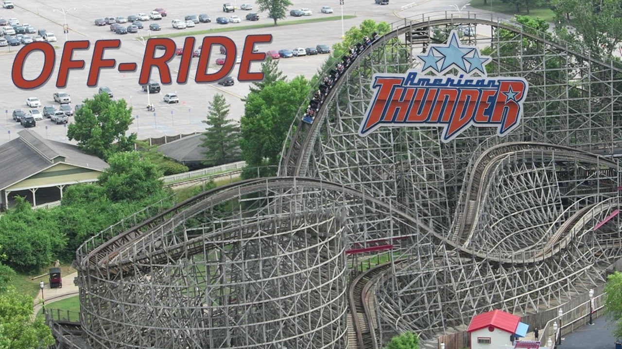 American Thunder Off-Ride Footage, Six Flags St. Louis GCI Wooden ...