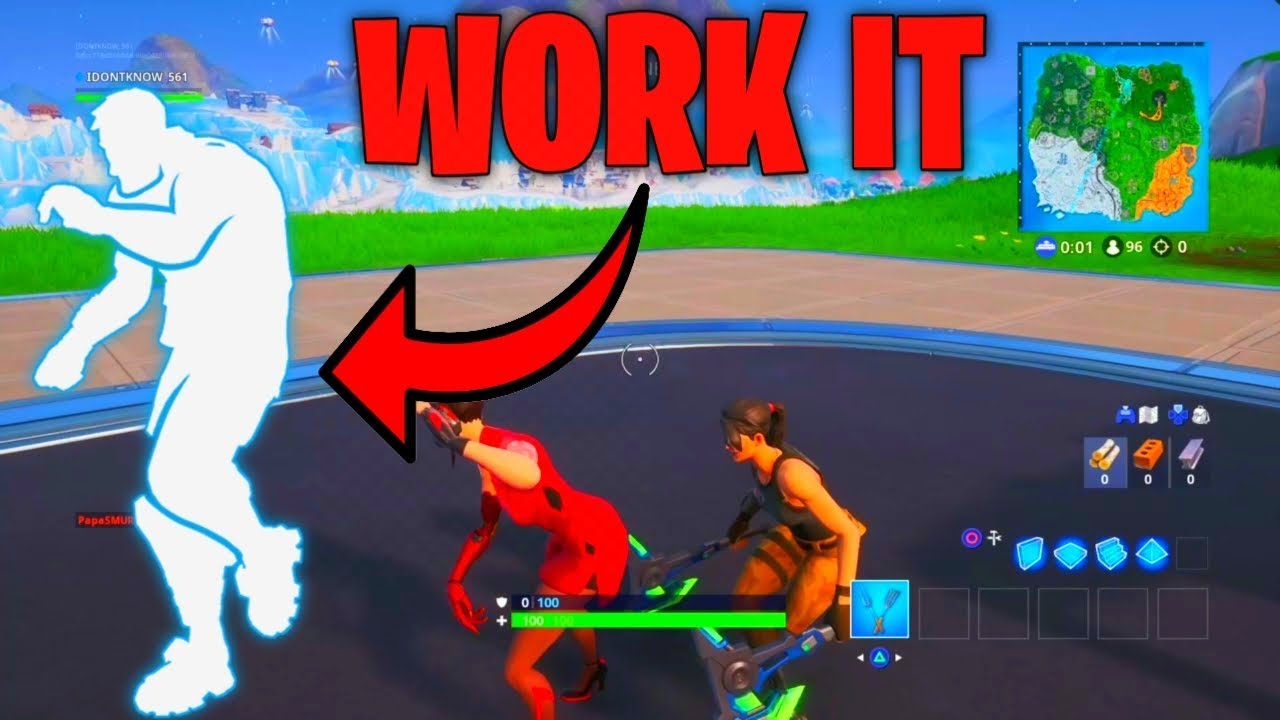 FORTNITE PLAYERS REACTION TO *NEW* WORK IT EMOTE!!! - YouTube